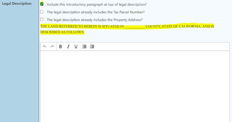 Legal Description